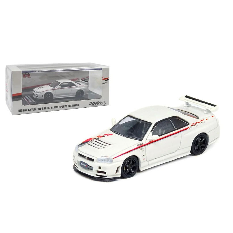 Inno64 Nissan Skyline GT-R R34 Nismo Sports Resetting White 1:64 ...